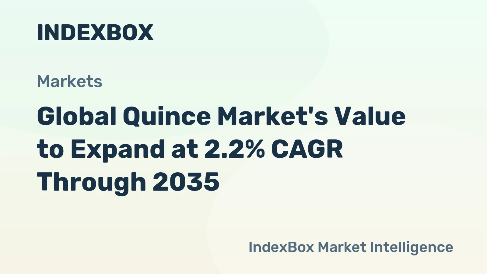 Global Quince Market's Value to Expand at 2.2% CAGR Through 2035