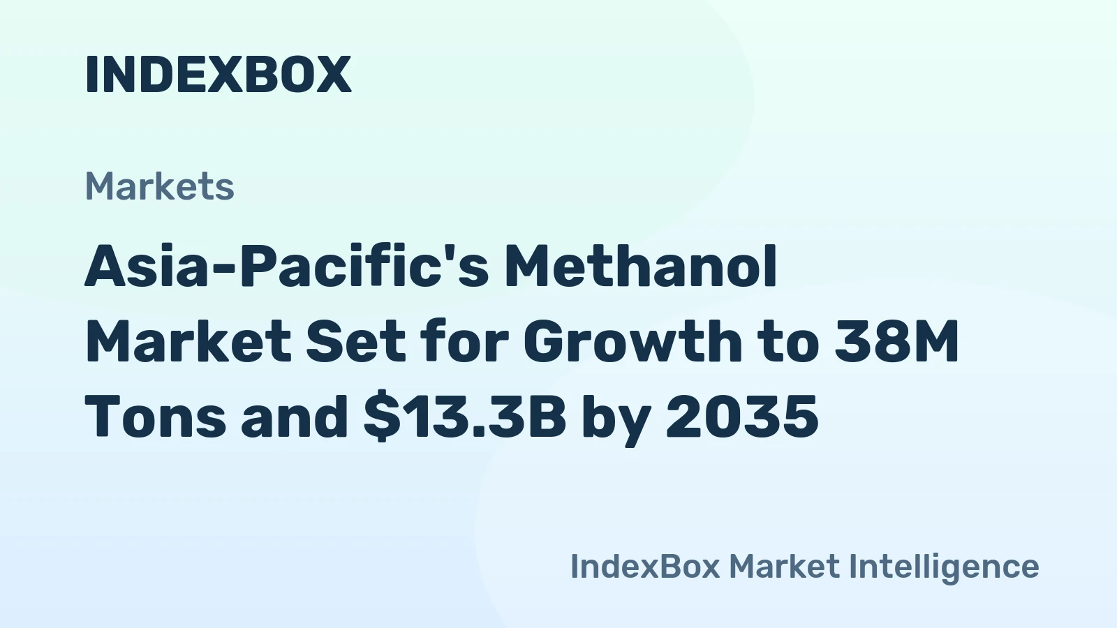 Asia-Pacific's Methanol Market Set for Growth to 38M Tons and $13.3B by 2035