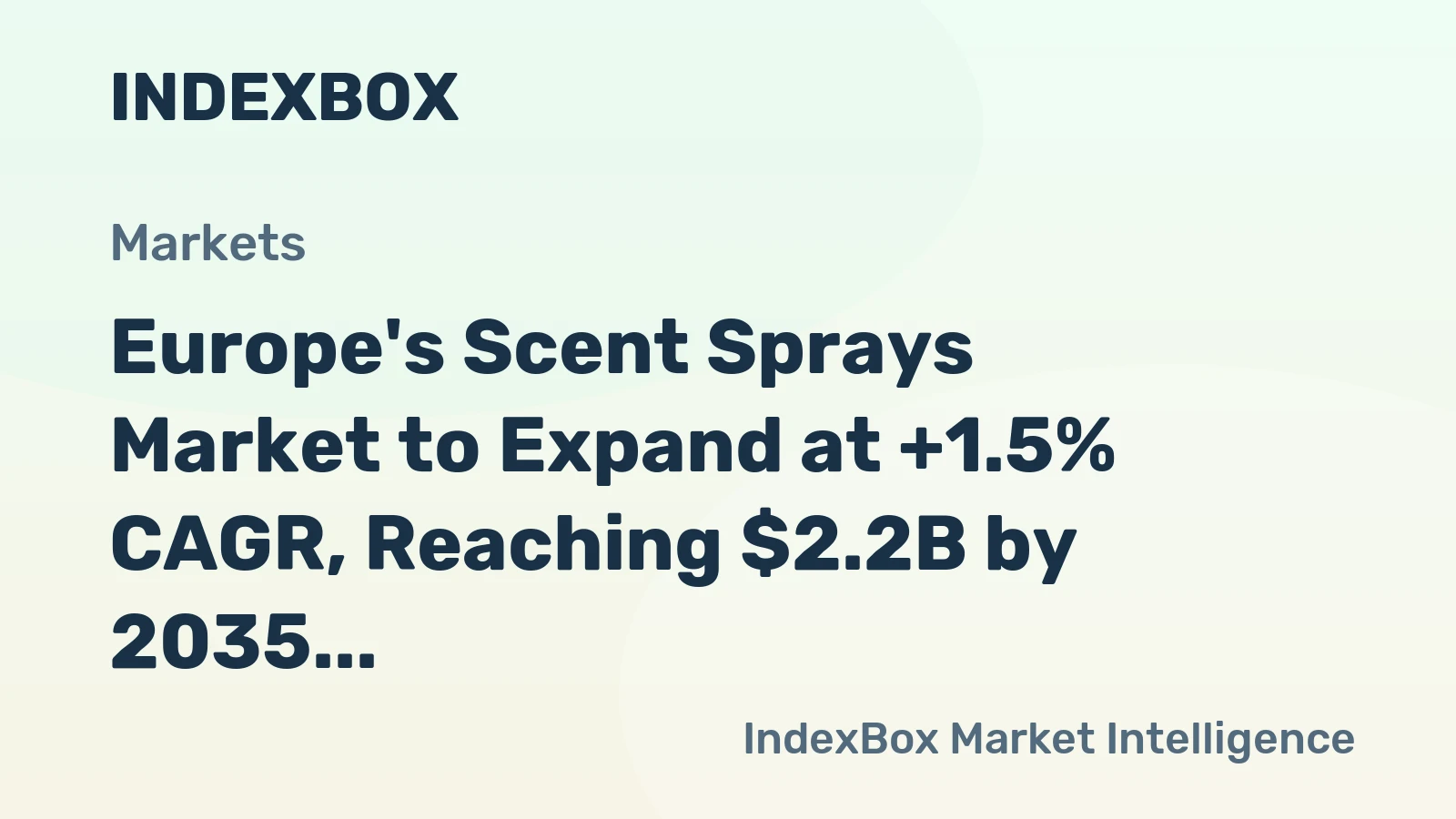 Europe's Scent Sprays Market to Expand at +1.5% CAGR, Reaching $2.2B by 2035