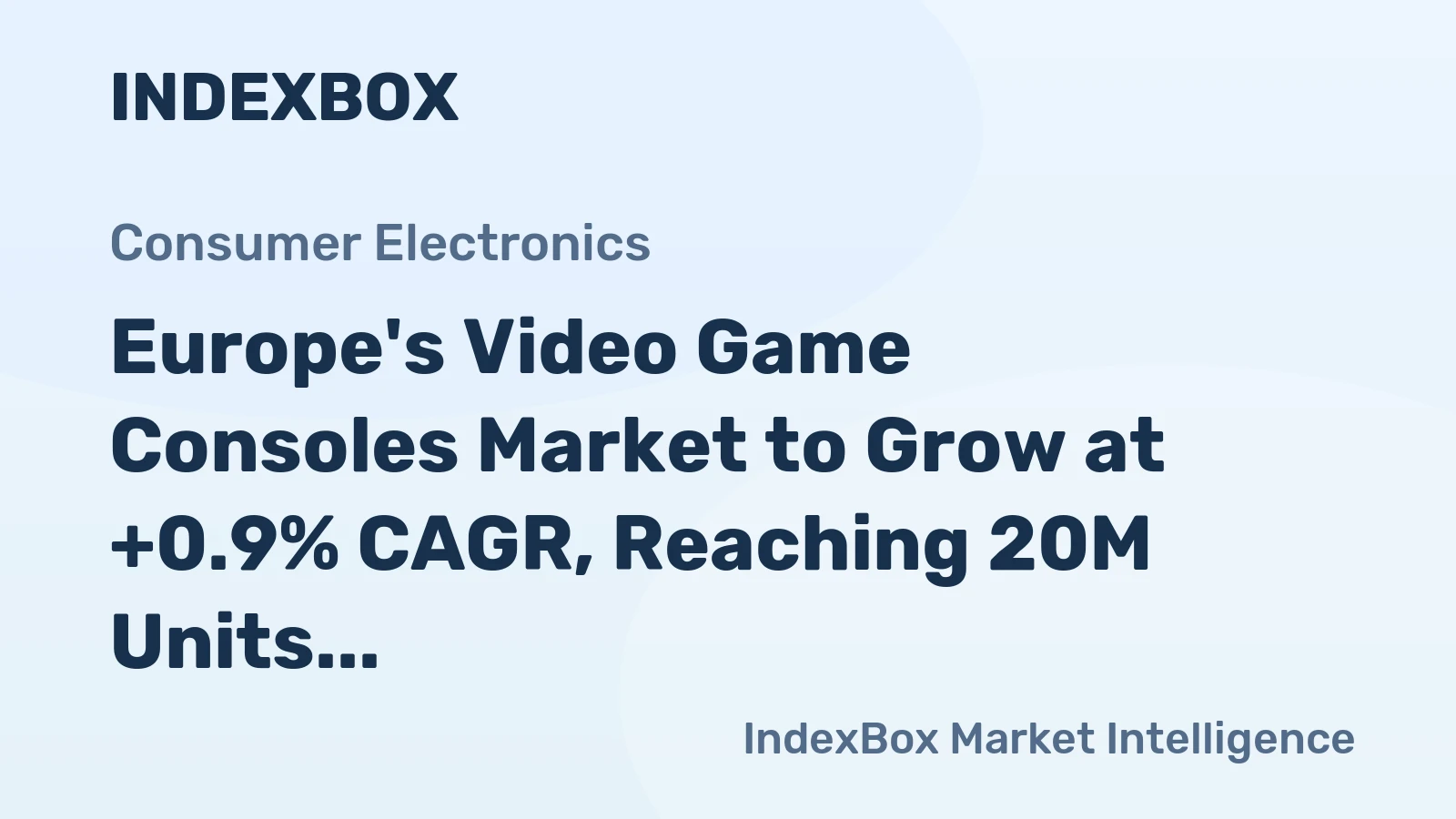 Europe's Video Game Consoles Market to Grow at +0.9% CAGR, Reaching 20M Units by 2035