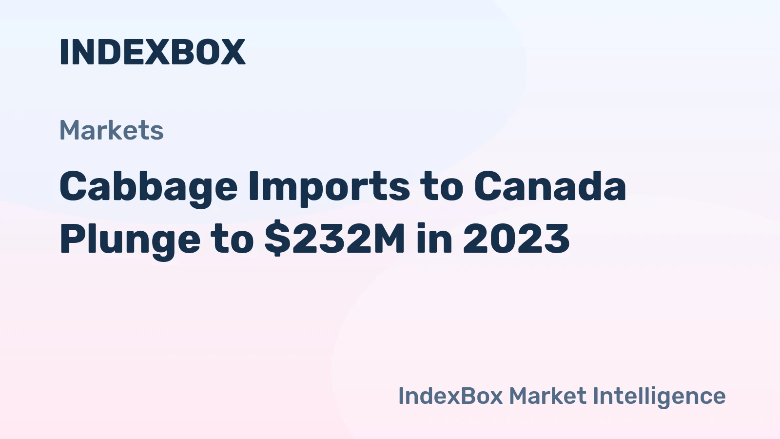 Cabbage Imports to Canada Plunge to $232M in 2023