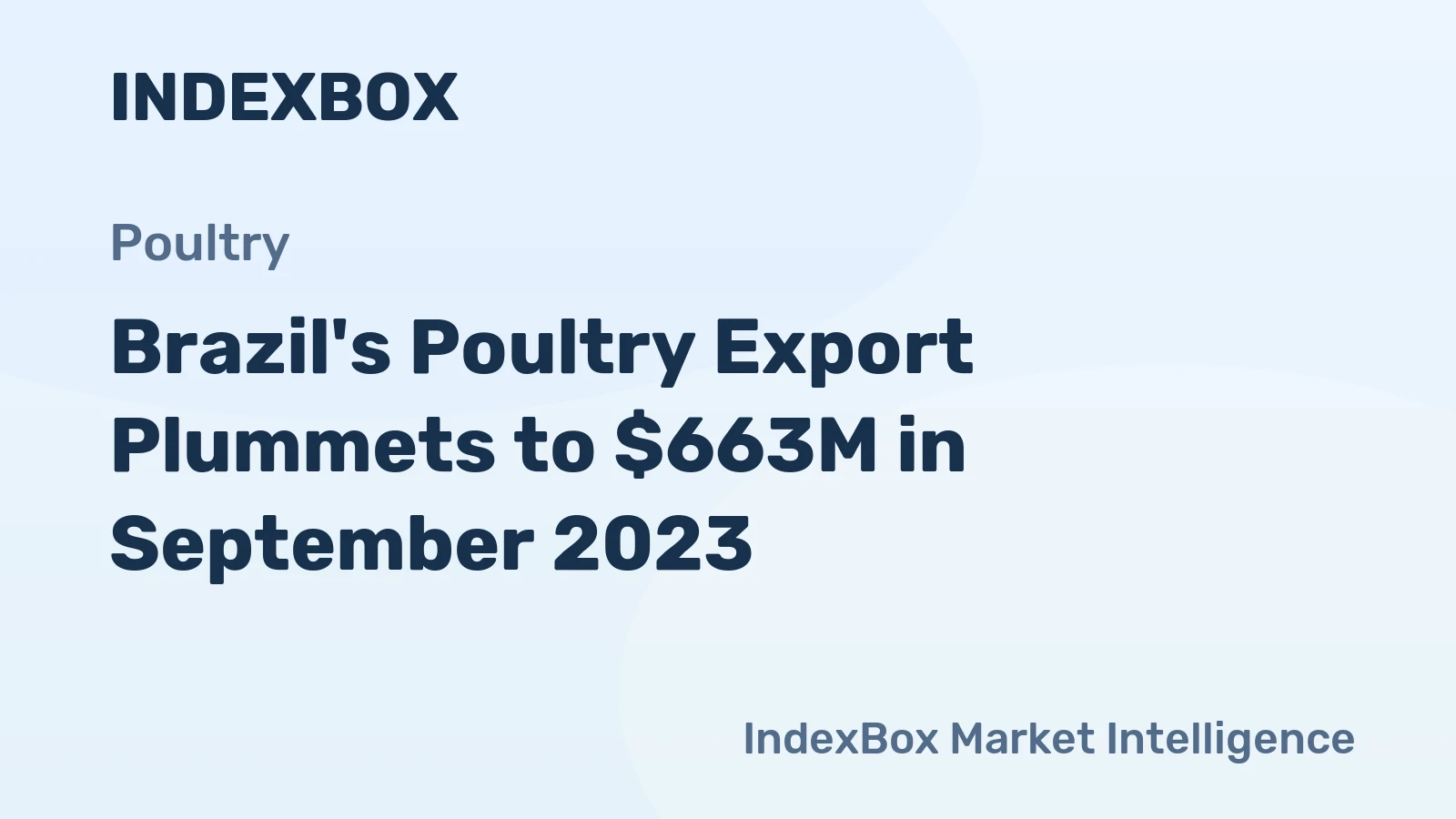 Brazil's Poultry Export Plummets to $663M in September 2023