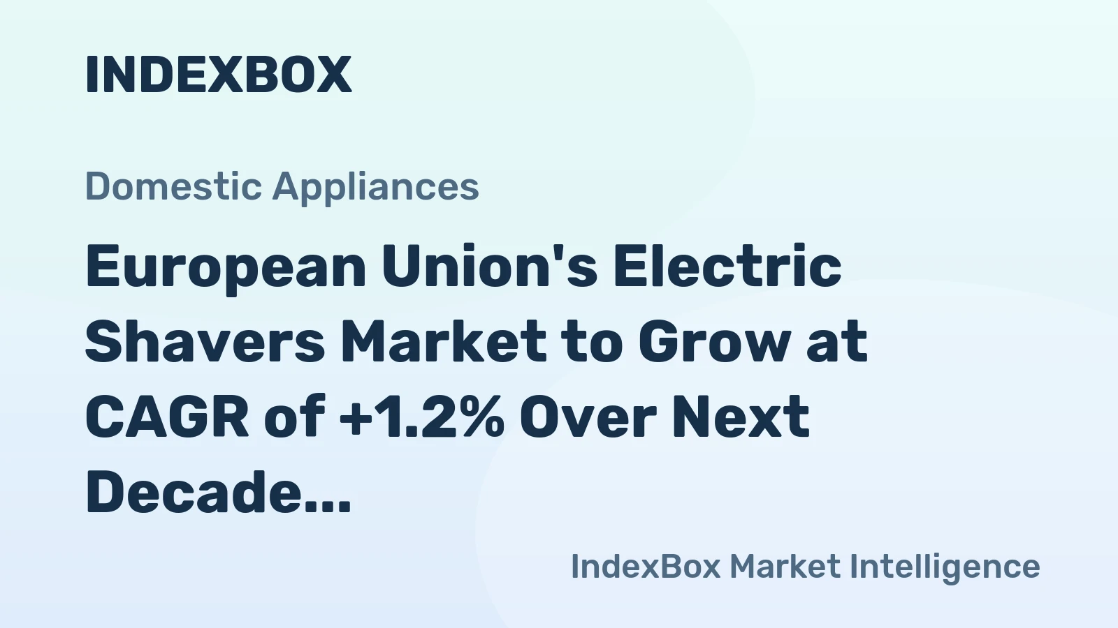 European Union's Electric Shavers Market to Grow at CAGR of +1.2% Over Next Decade, Reaching 74M Units by 2035