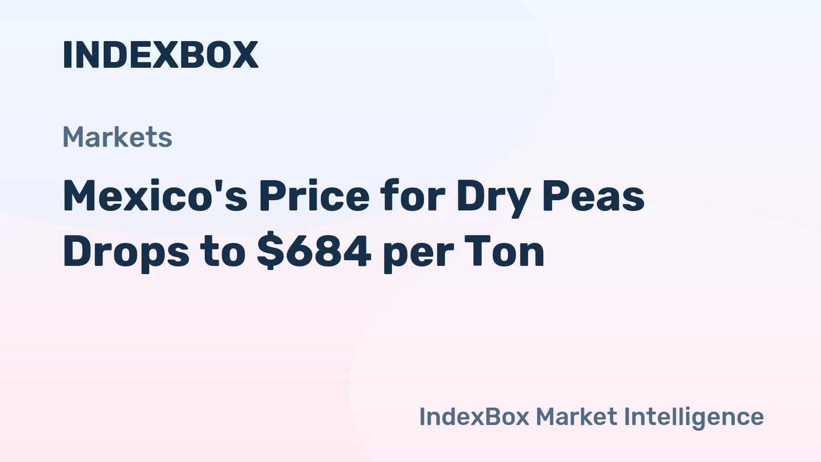 Mexico's Price for Dry Peas Drops to $684 per Ton