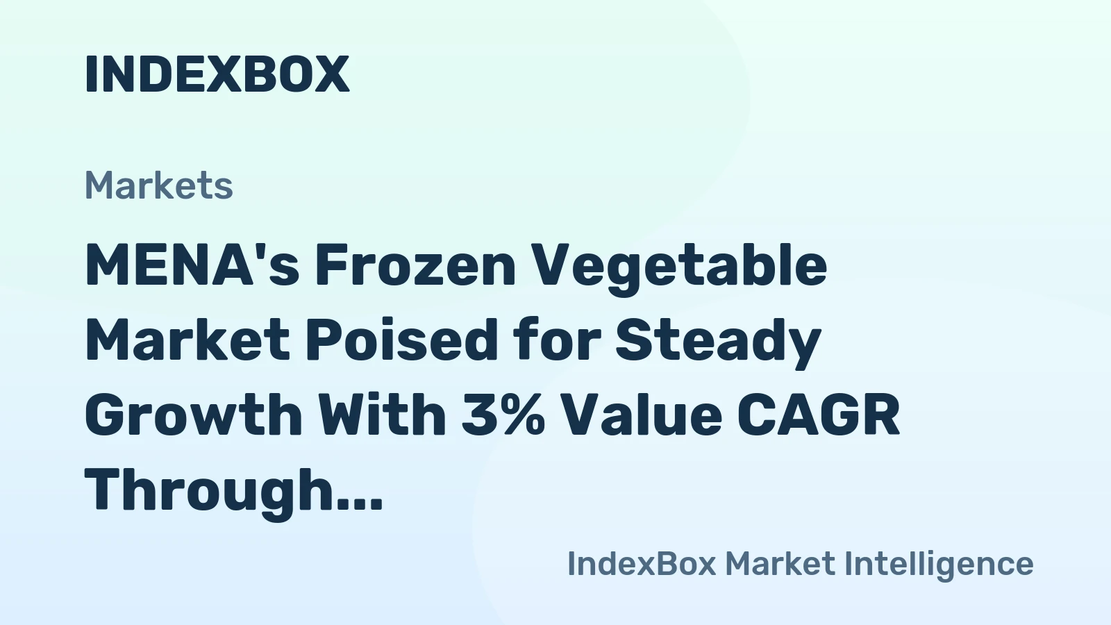 MENA's Frozen Vegetable Market Poised for Steady Growth With 3% Value CAGR Through 2035