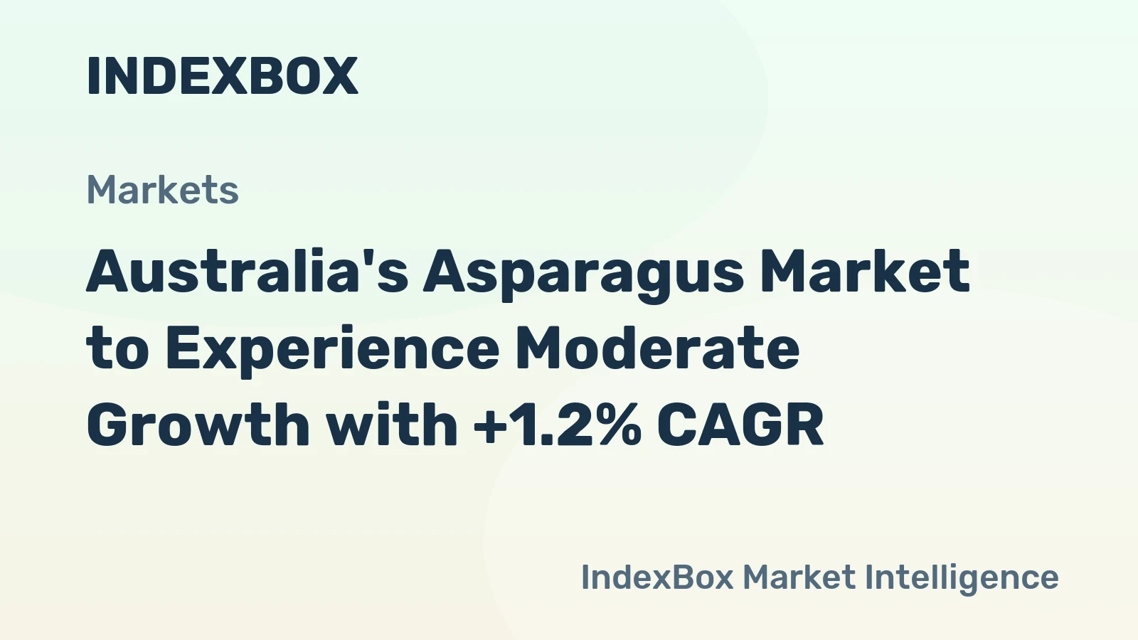 Australia's Asparagus Market to Experience Moderate Growth with +1.2% CAGR