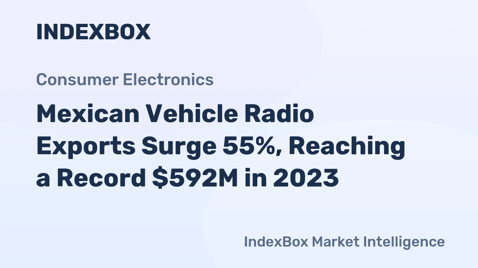 Mexican Vehicle Radio Exports Surge 55%, Reaching a Record $592M in 2023