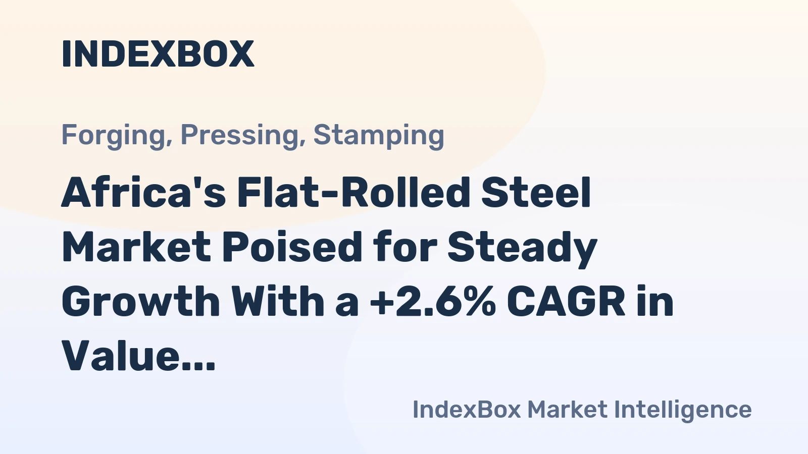 Africa's Flat-Rolled Steel Market Poised for Steady Growth With a +2.6% CAGR in Value Through 2035