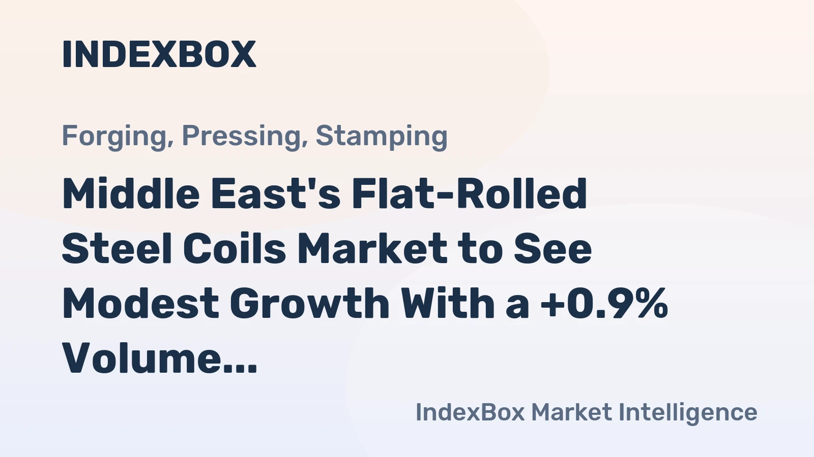 Middle East's Flat-Rolled Steel Coils Market to See Modest Growth With a +0.9% Volume CAGR Through 2035