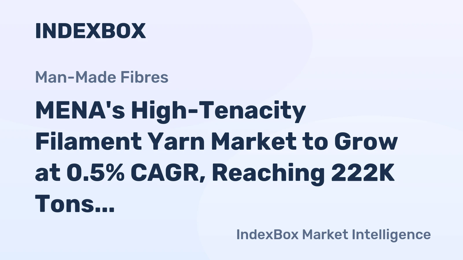 MENA's High-Tenacity Filament Yarn Market to Grow at 0.5% CAGR, Reaching 222K Tons by 2035