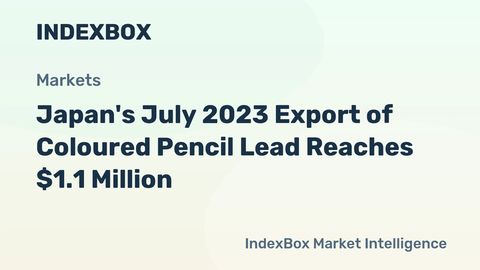 Japan's July 2023 Export of Coloured Pencil Lead Reaches $1.1 Million