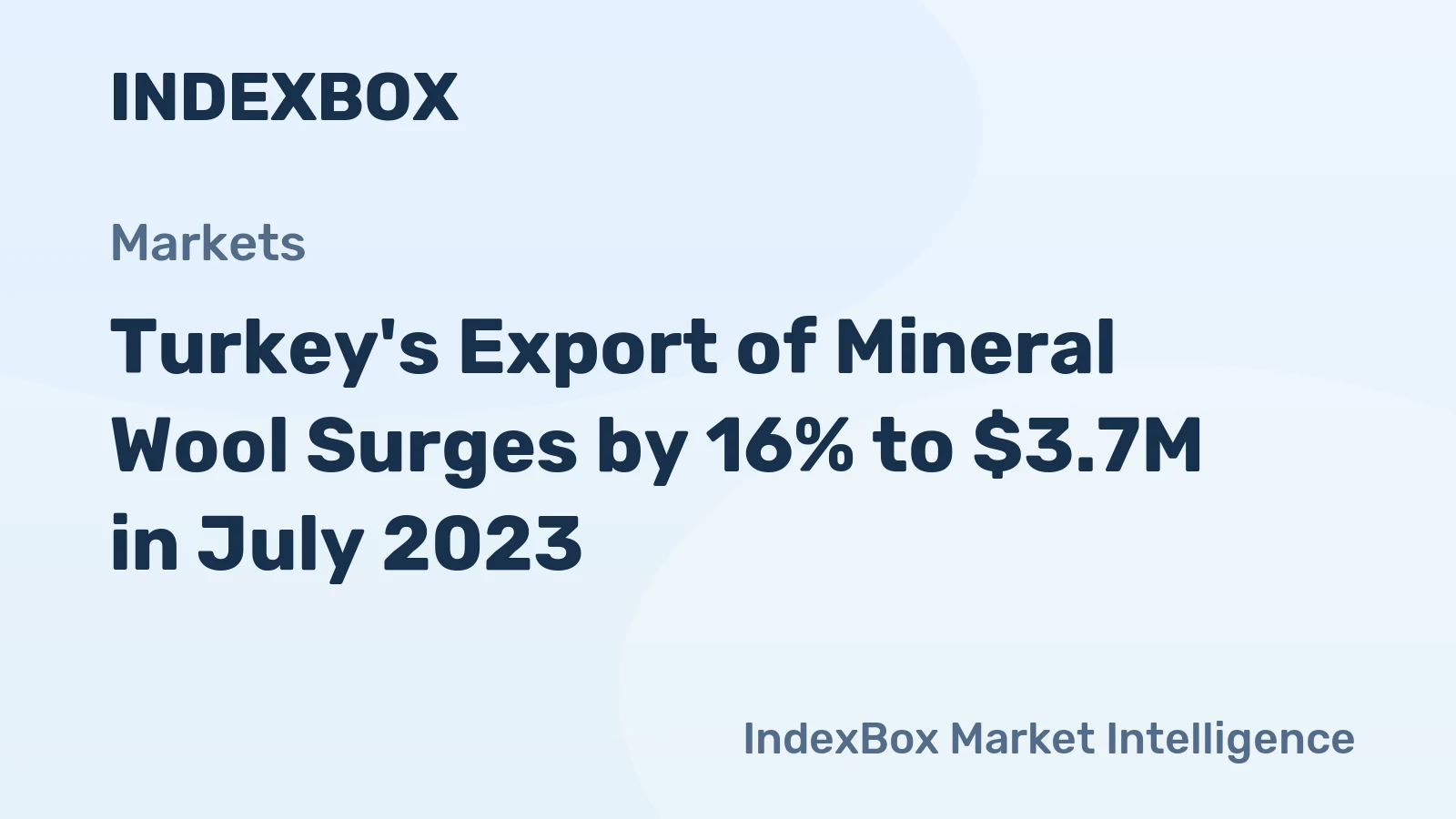 Turkey's Export of Mineral Wool Surges by 16% to $3.7M in July 2023