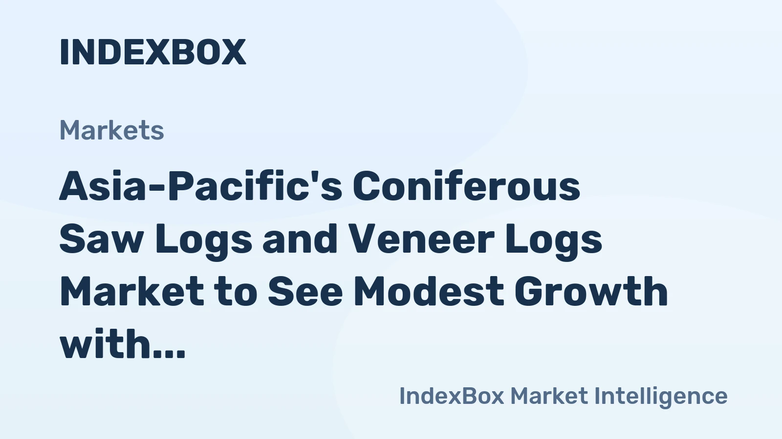 Asia-Pacific's Coniferous Saw Logs and Veneer Logs Market to See Modest Growth with a 1.9% CAGR in Value