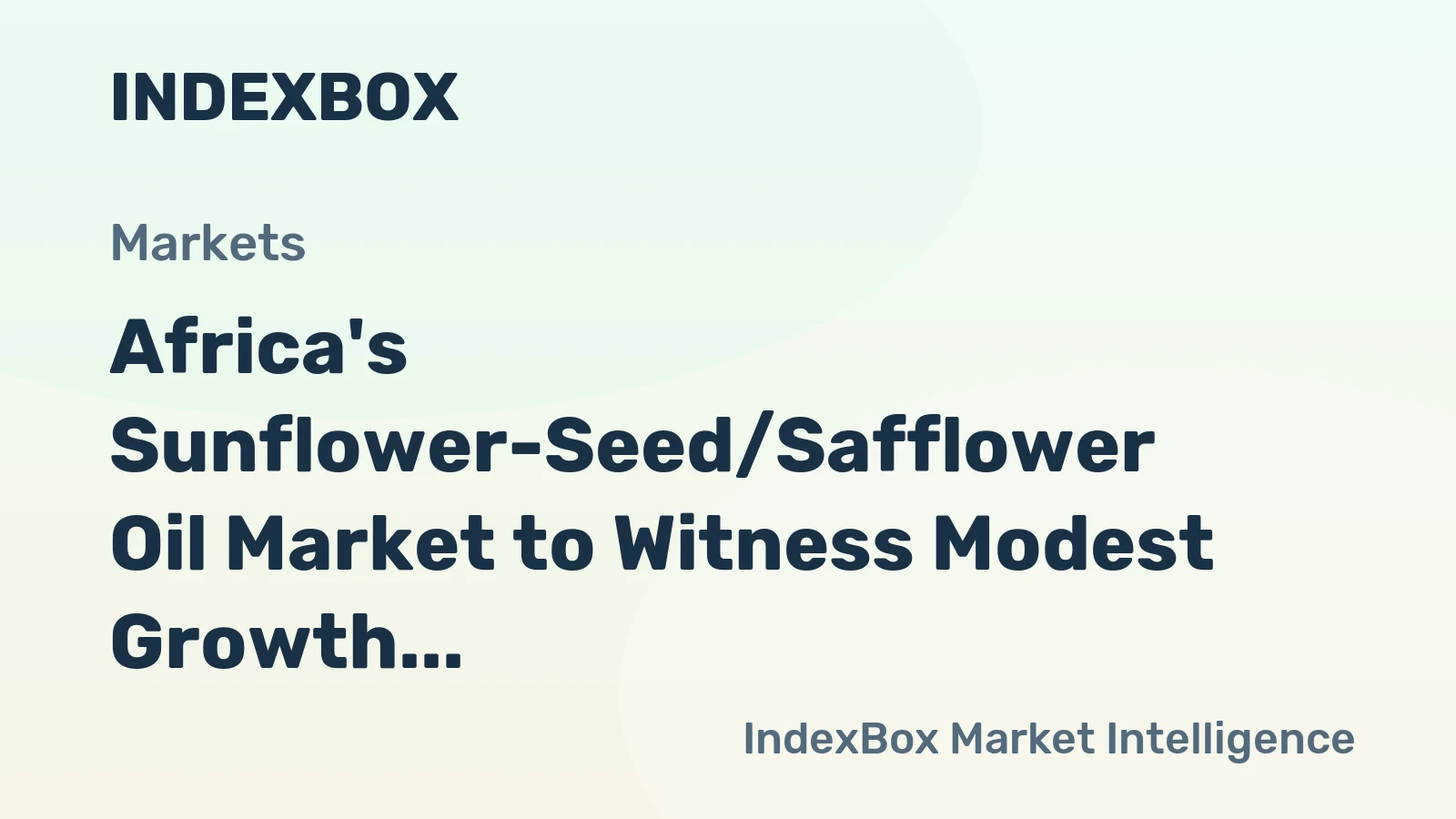 Africa's Sunflower-Seed/Safflower Oil Market to Witness Modest Growth with CAGR of +1.5% by 2035