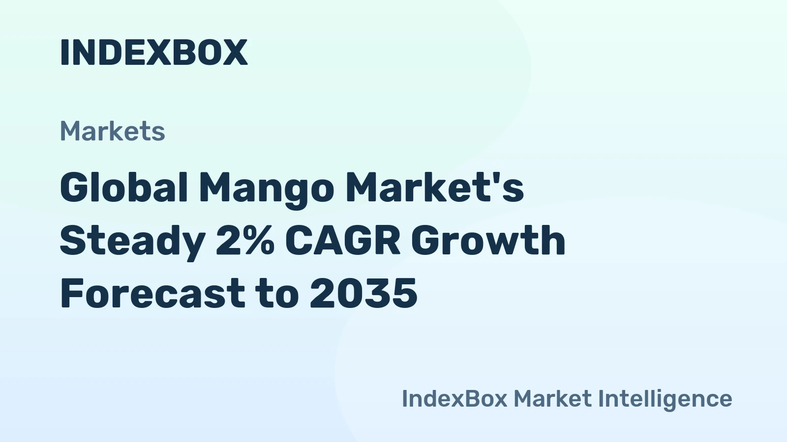 Global Mango Market's Steady 2% CAGR Growth Forecast to 2035