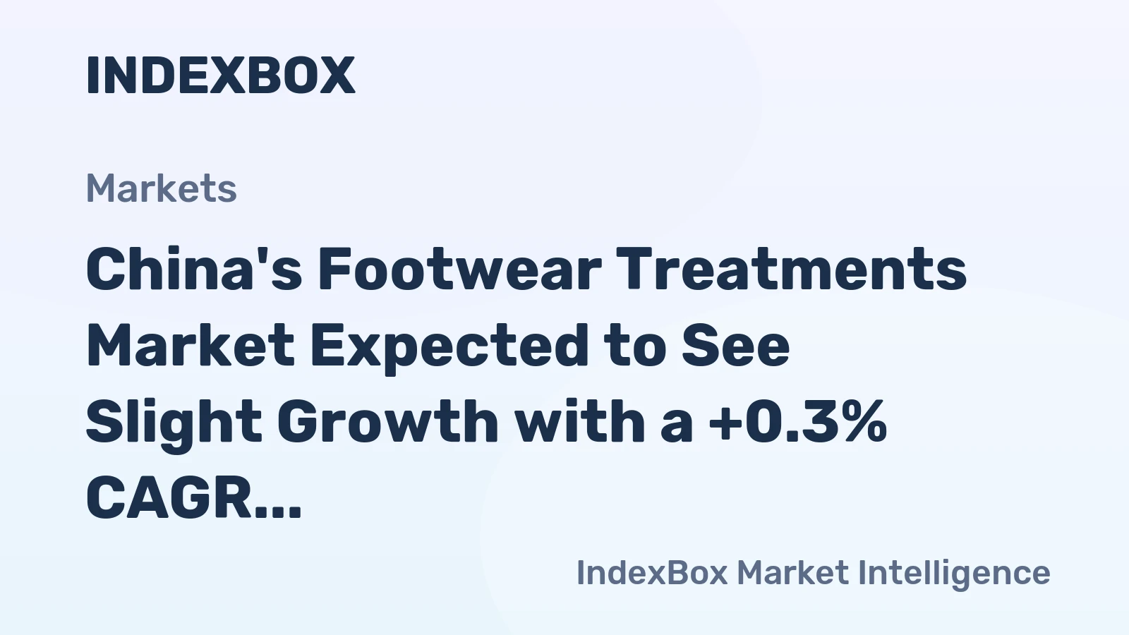 China's Footwear Treatments Market Expected to See Slight Growth with a +0.3% CAGR Over the Next Decade