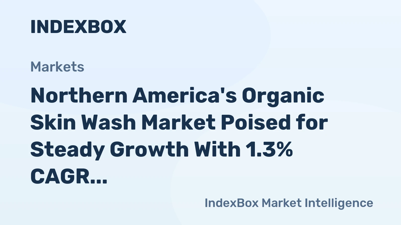 Northern America's Organic Skin Wash Market Poised for Steady Growth With 1.3% CAGR Through 2035