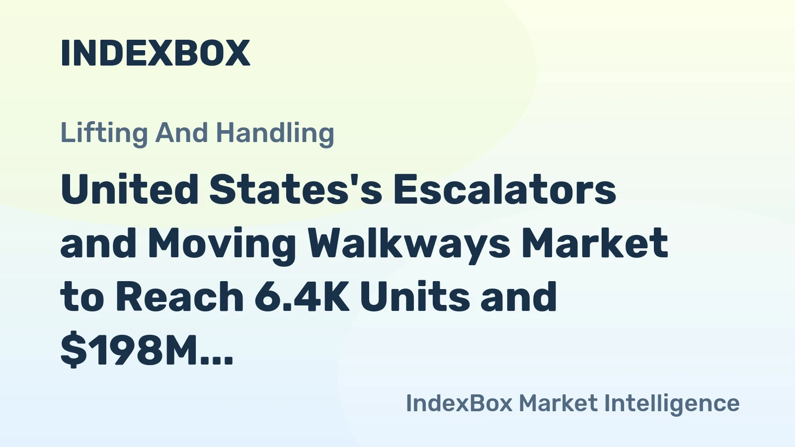 United States's Escalators and Moving Walkways Market to Reach 6.4K Units and $198M in Value by 2035