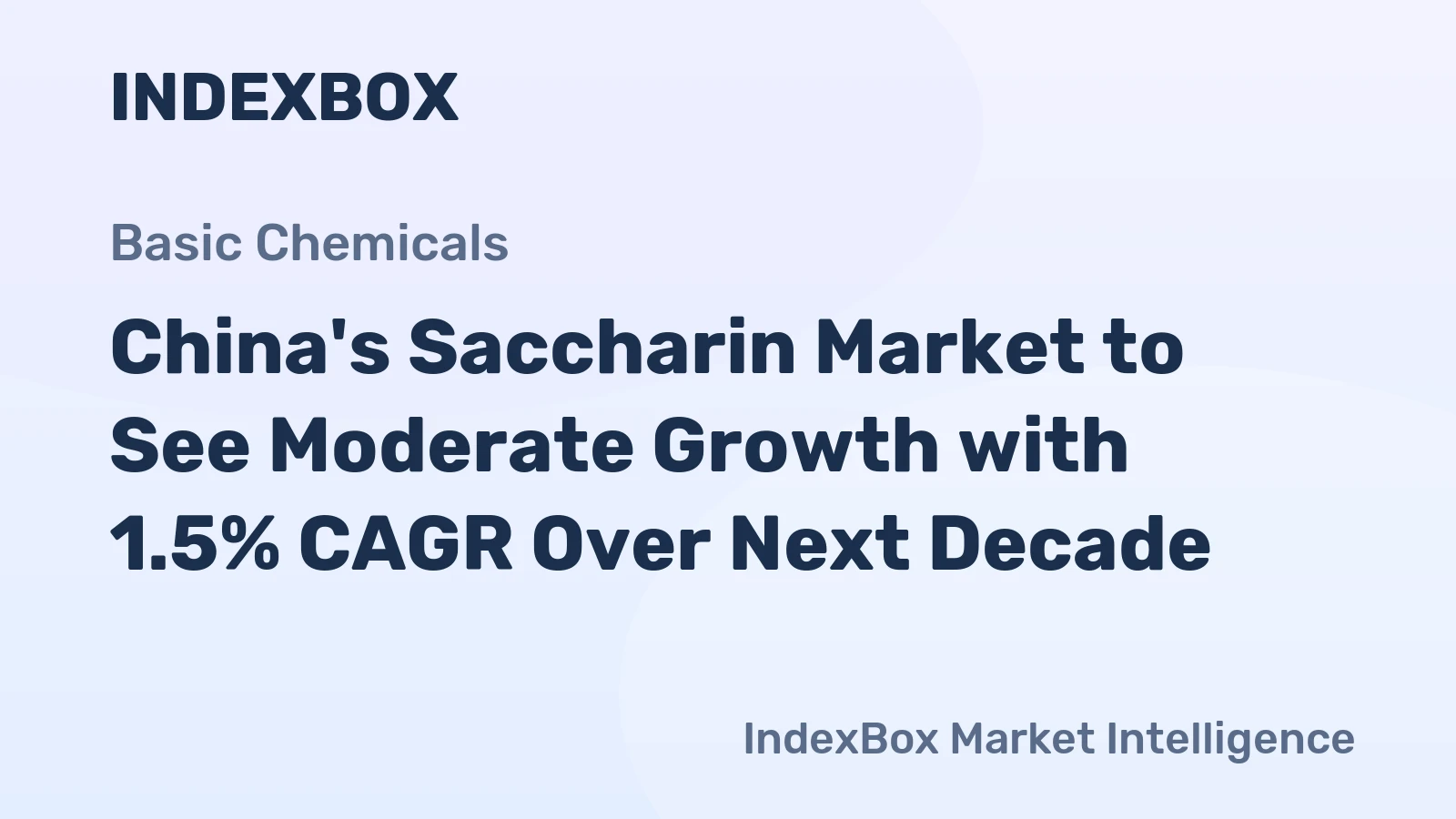 China's Saccharin Market to See Moderate Growth with 1.5% CAGR Over Next Decade