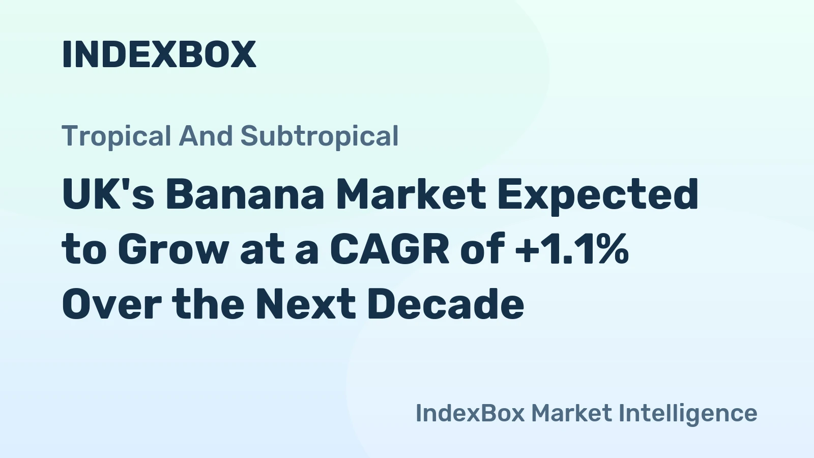 UK's Banana Market Expected to Grow at a CAGR of +1.1% Over the Next Decade