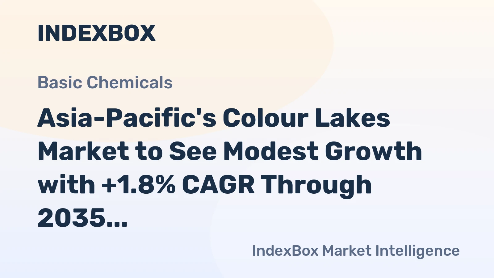 Asia-Pacific's Colour Lakes Market to See Modest Growth with +1.8% CAGR Through 2035
