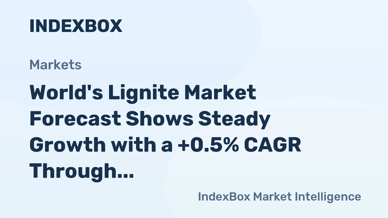 World's Lignite Market Forecast Shows Steady Growth with a +0.5% CAGR Through 2035