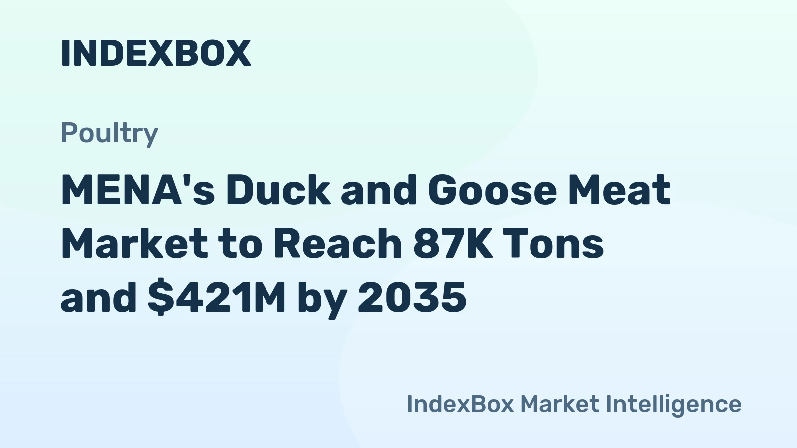MENA's Duck and Goose Meat Market to Reach 87K Tons and $421M by 2035