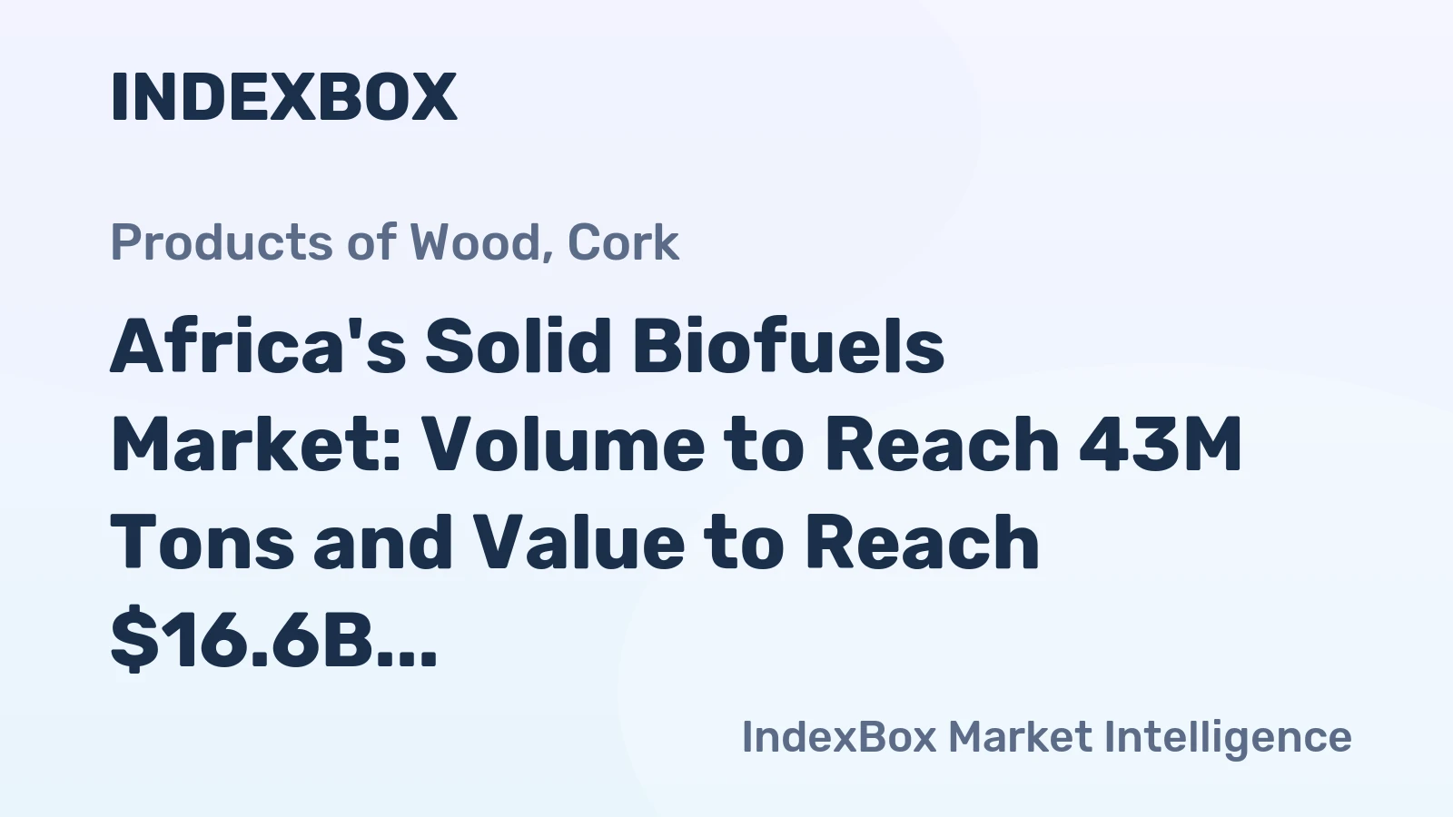 Africa's Solid Biofuels Market: Volume to Reach 43M Tons and Value to Reach $16.6B by 2035