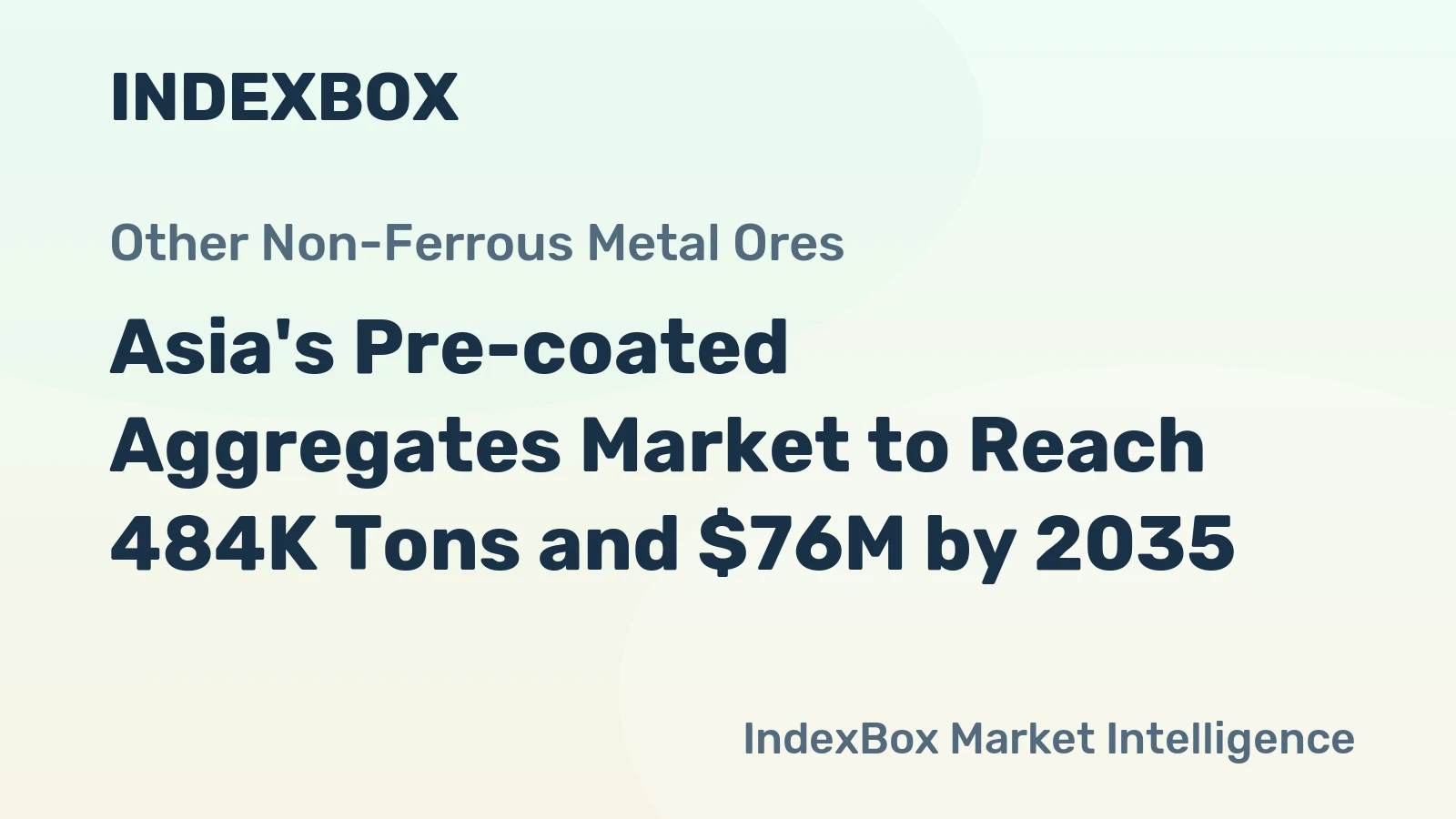 Asia's Pre-coated Aggregates Market to Reach 484K Tons and $76M by 2035