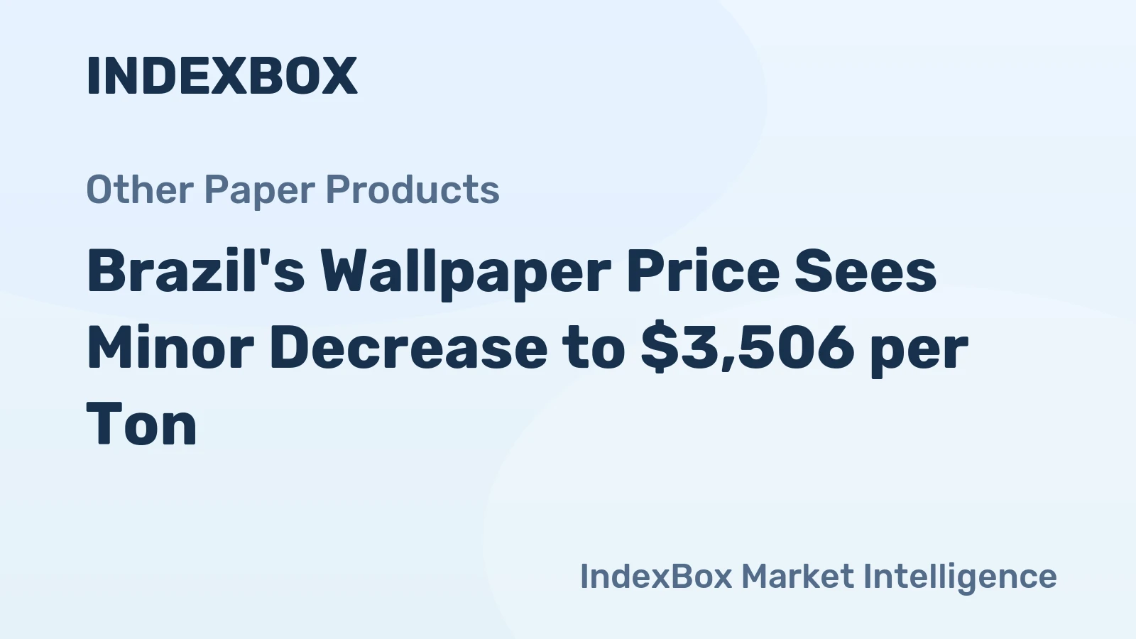Brazil's Wallpaper Price Sees Minor Decrease to $3,506 per Ton