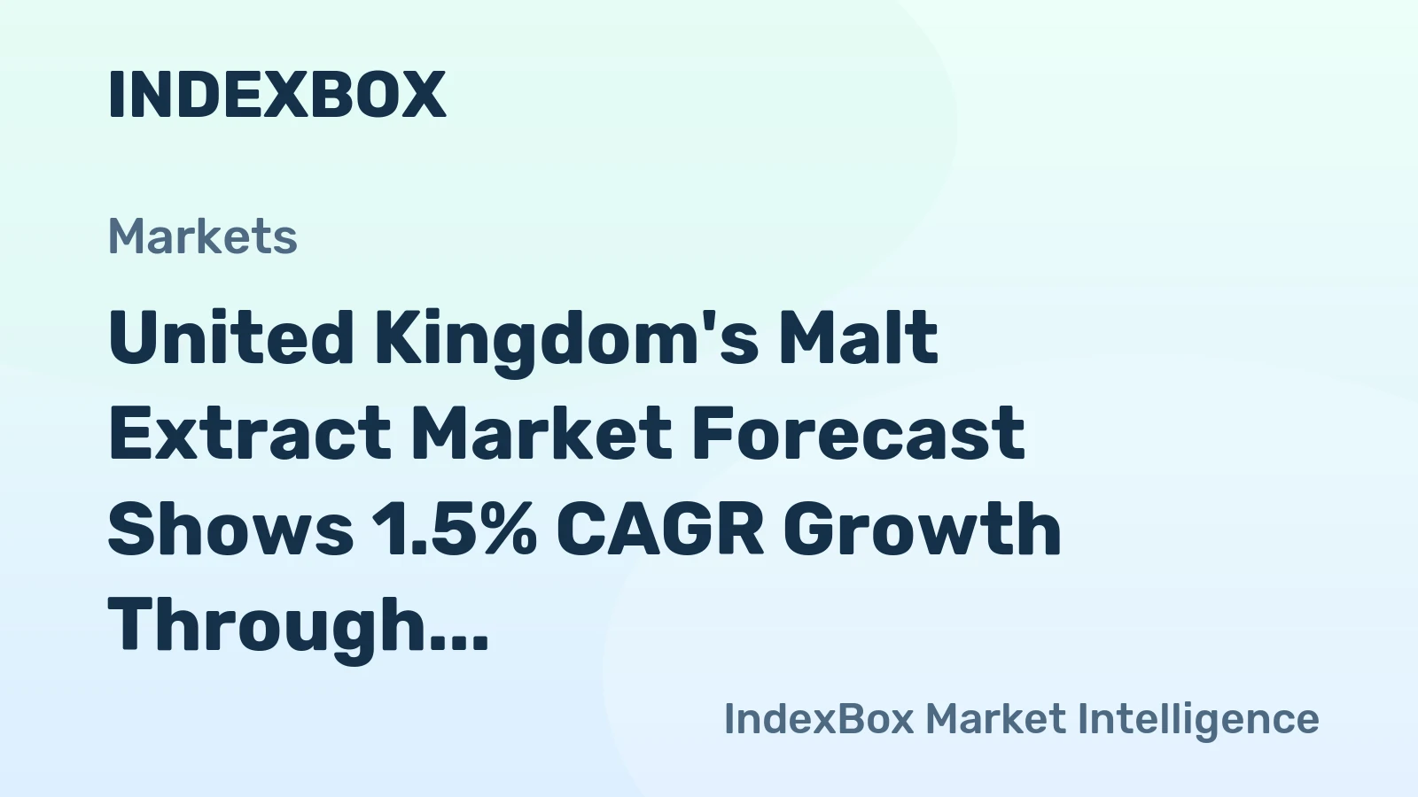 United Kingdom's Malt Extract Market Forecast Shows 1.5% CAGR Growth Through 2035 Following 2024 Consumption Plunge