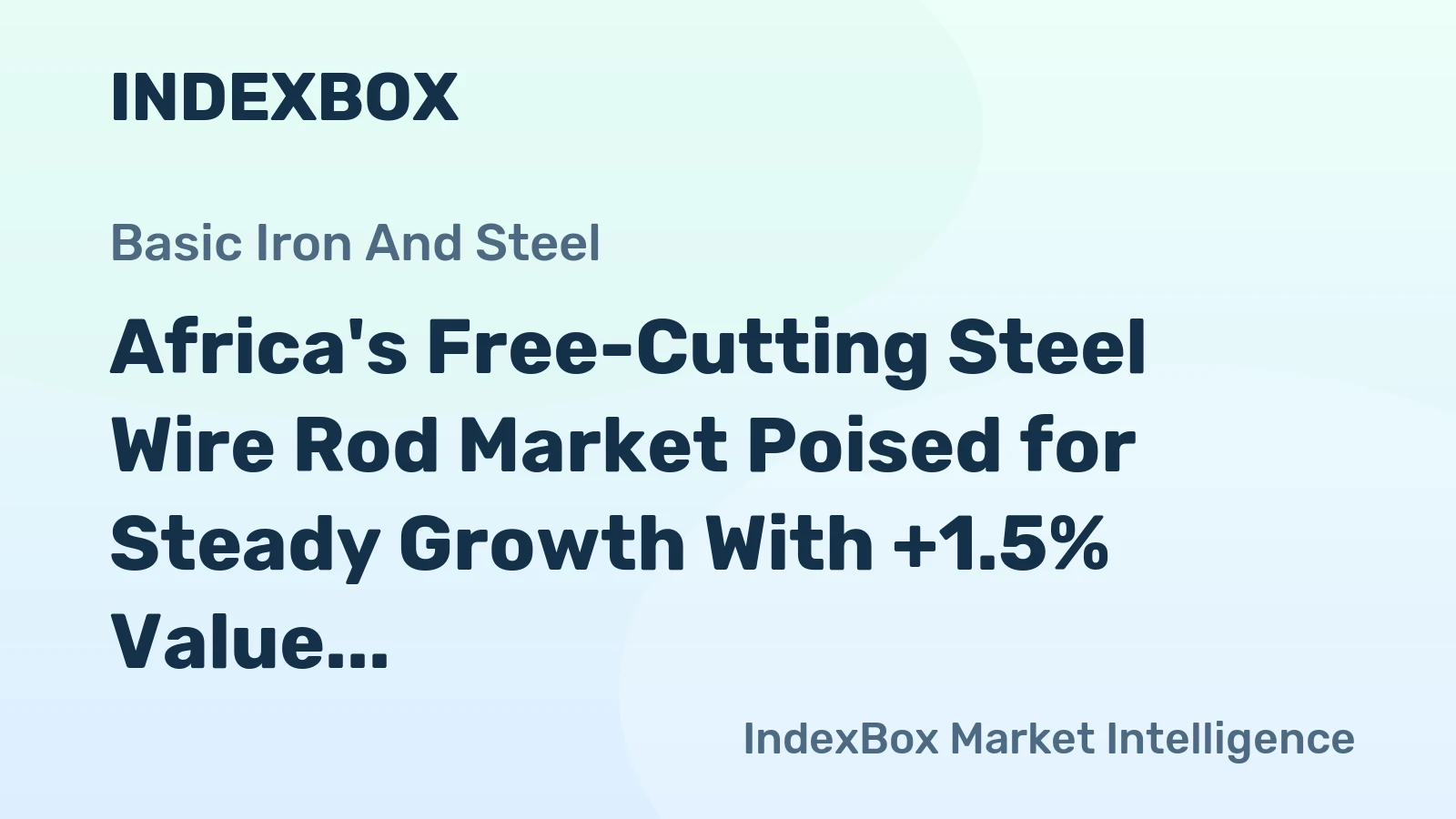 Africa's Free-Cutting Steel Wire Rod Market Poised for Steady Growth With +1.5% Value CAGR Through 2035