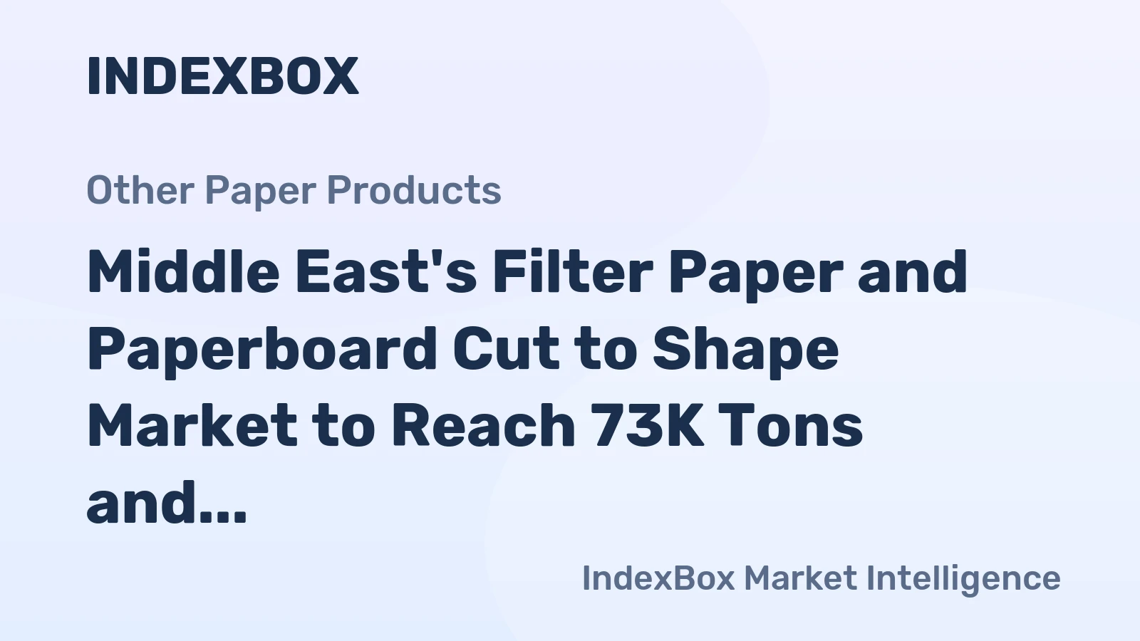 Middle East's Filter Paper and Paperboard Cut to Shape Market to Reach 73K Tons and $401M by 2035