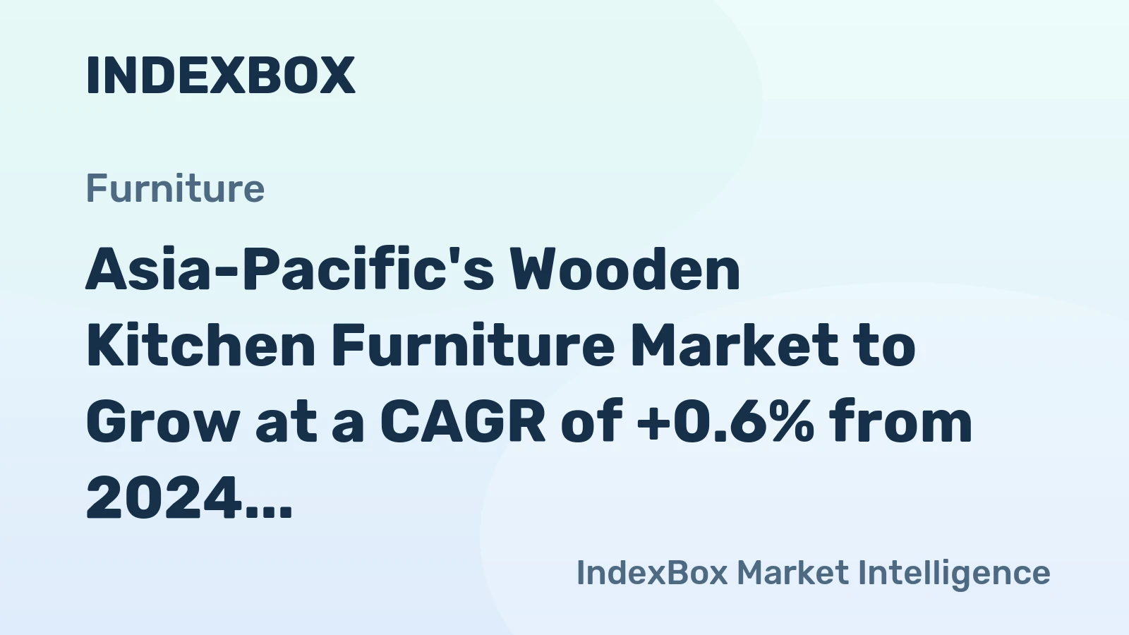 Asia-Pacific's Wooden Kitchen Furniture Market to Grow at a CAGR of +0.6% from 2024 to 2035, Reaching $17.8B by 2035