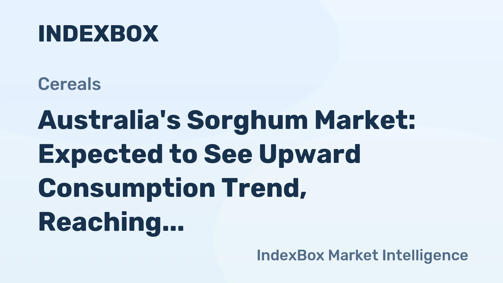 Australia's Sorghum Market: Expected to See Upward Consumption Trend, Reaching 315K Tons and $89M by 2035