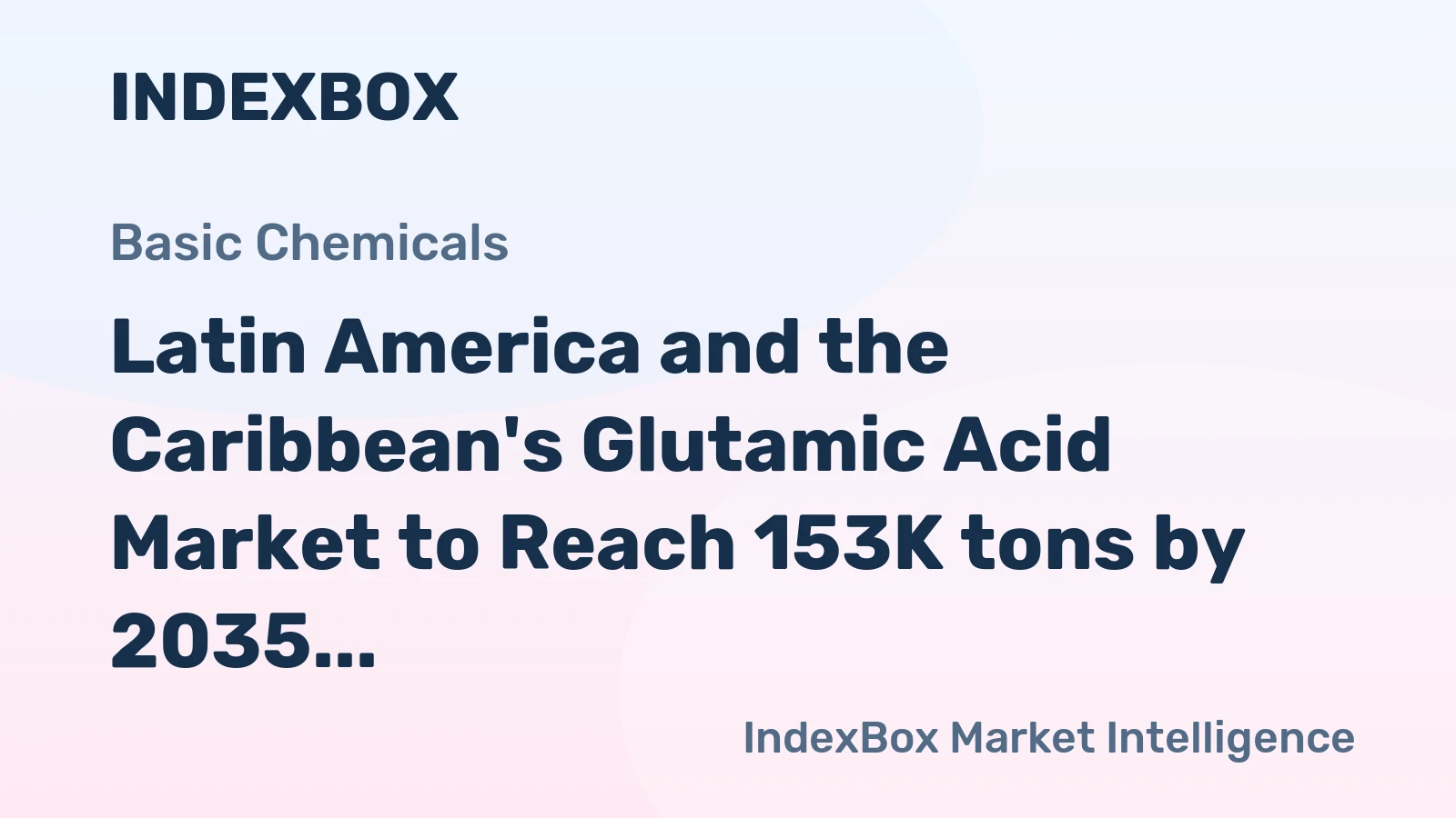 Latin America and the Caribbean's Glutamic Acid Market to Reach 153K tons by 2035, Valued at $262M