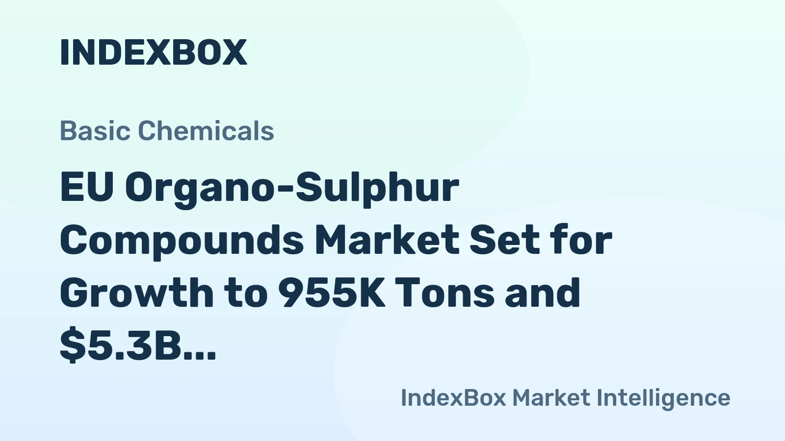 EU Organo-Sulphur Compounds Market Set for Growth to 955K Tons and $5.3B by 2035
