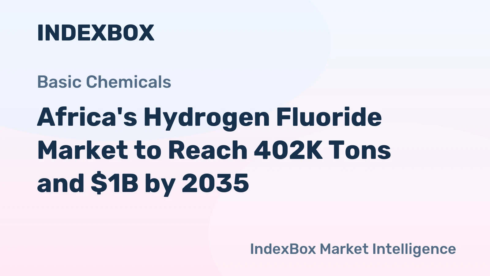 Africa's Hydrogen Fluoride Market to Reach 402K Tons and $1B by 2035