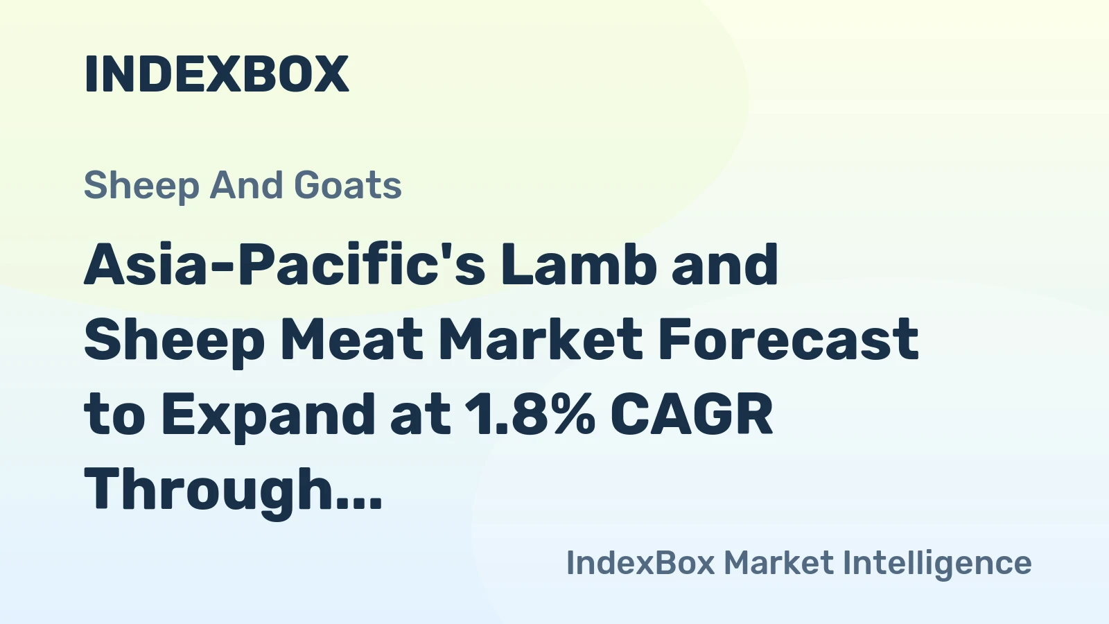Asia-Pacific's Lamb and Sheep Meat Market Forecast to Expand at 1.8% CAGR Through 2035