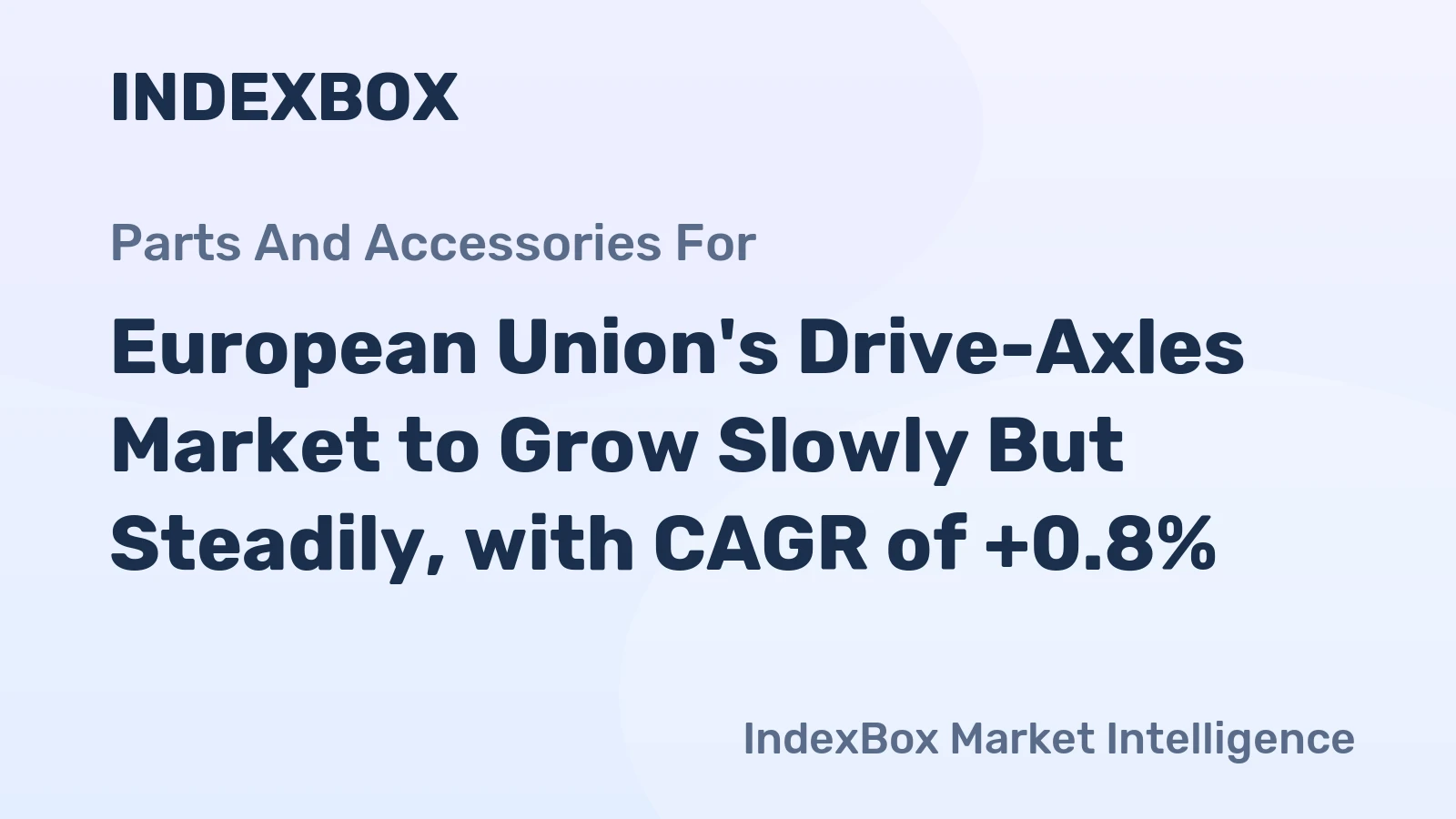 European Union's Drive-Axles Market to Grow Slowly But Steadily, with CAGR of +0.8%
