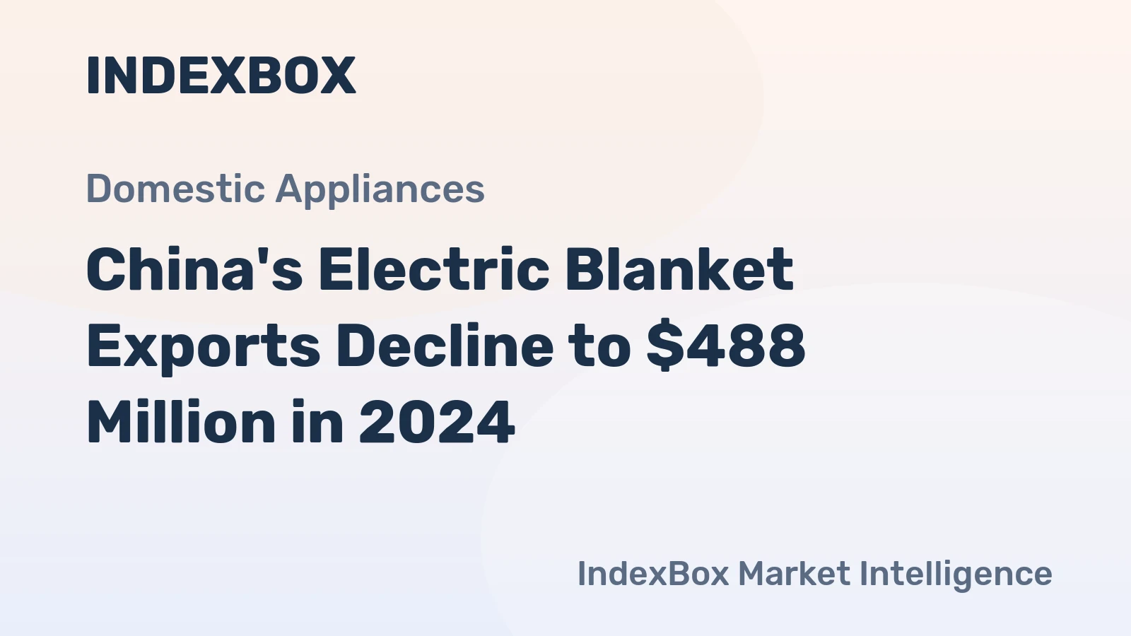 China's Electric Blanket Exports Decline to $488 Million in 2024