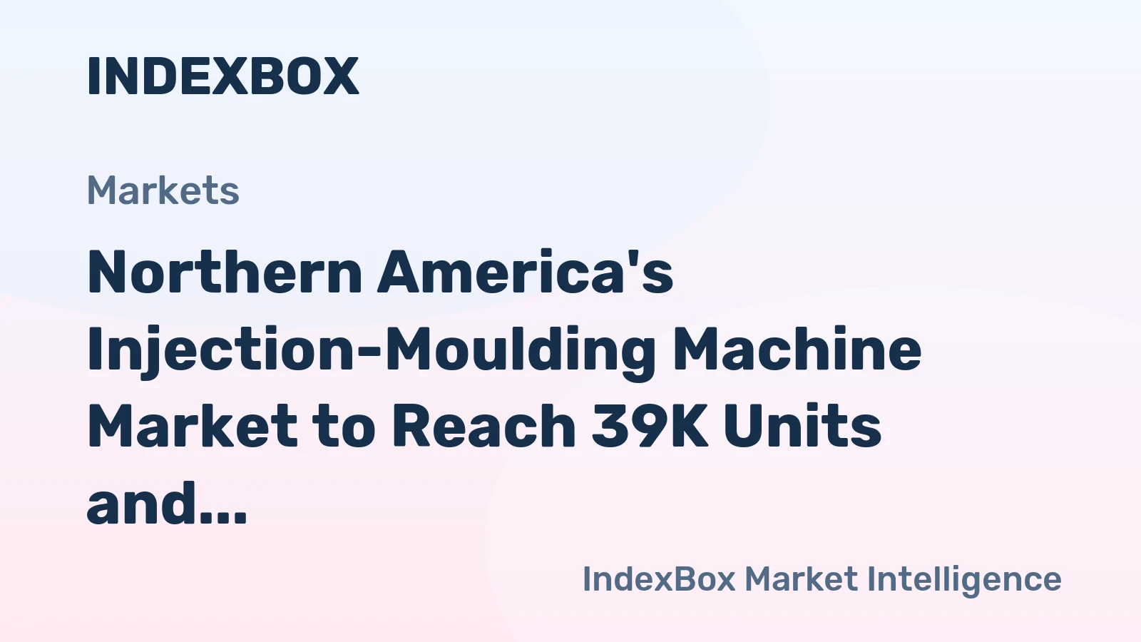 Northern America's Injection-Moulding Machine Market to Reach 39K Units and $4.9B in Value