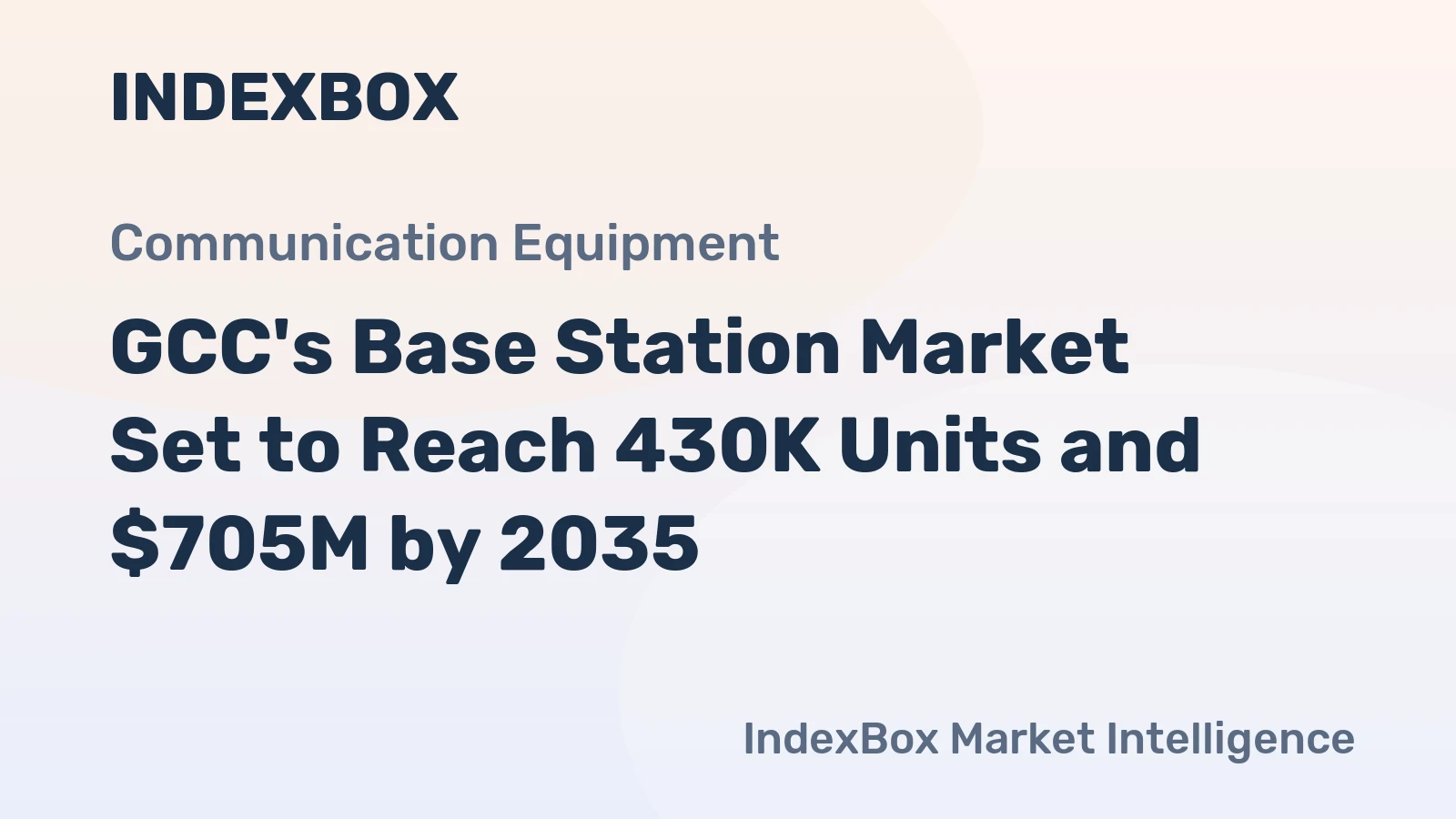 GCC's Base Station Market Set to Reach 430K Units and $705M by 2035