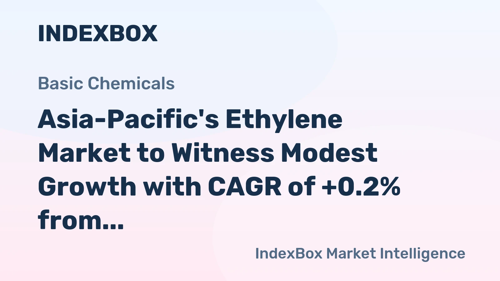 Asia-Pacific's Ethylene Market to Witness Modest Growth with CAGR of +0.2% from 2024-2035