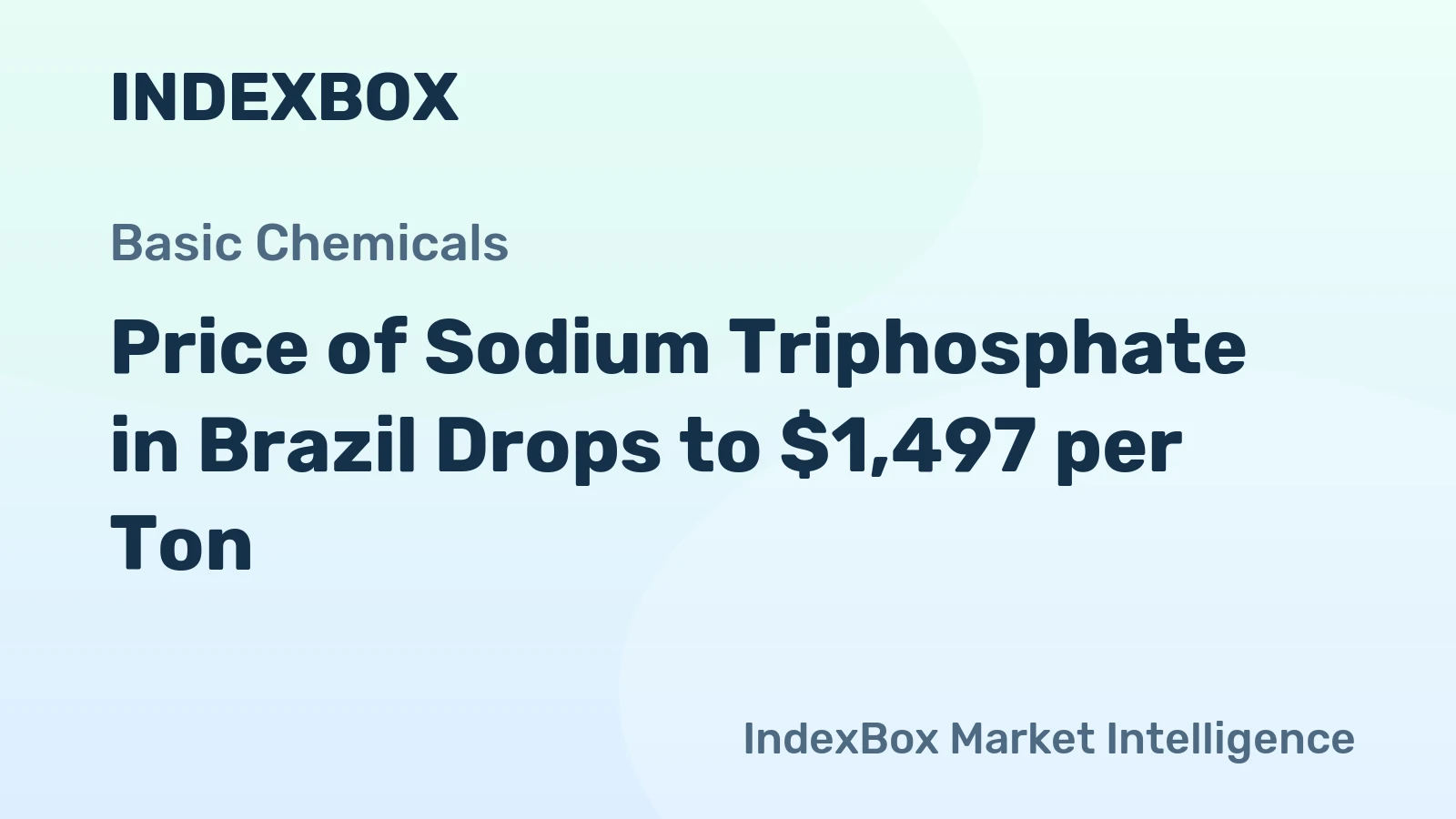 Price of Sodium Triphosphate in Brazil Drops to $1,497 per Ton