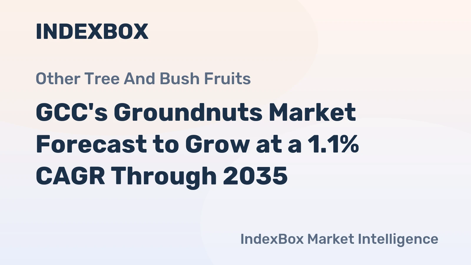 GCC's Groundnuts Market Forecast to Grow at a 1.1% CAGR Through 2035