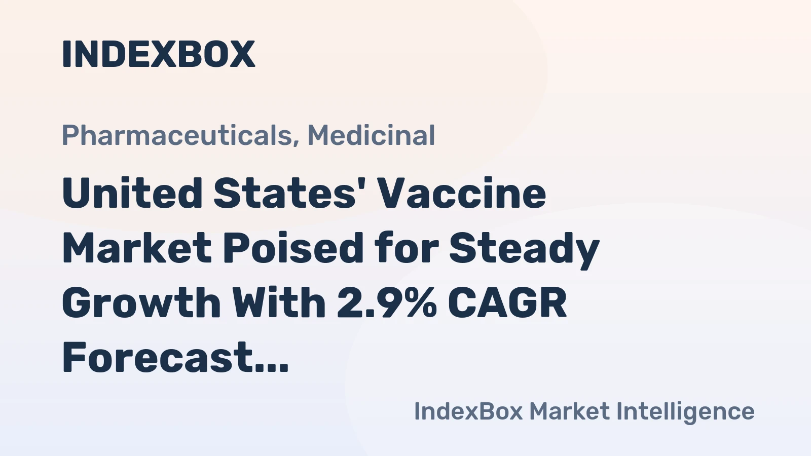 United States' Vaccine Market Poised for Steady Growth With 2.9% CAGR Forecast
