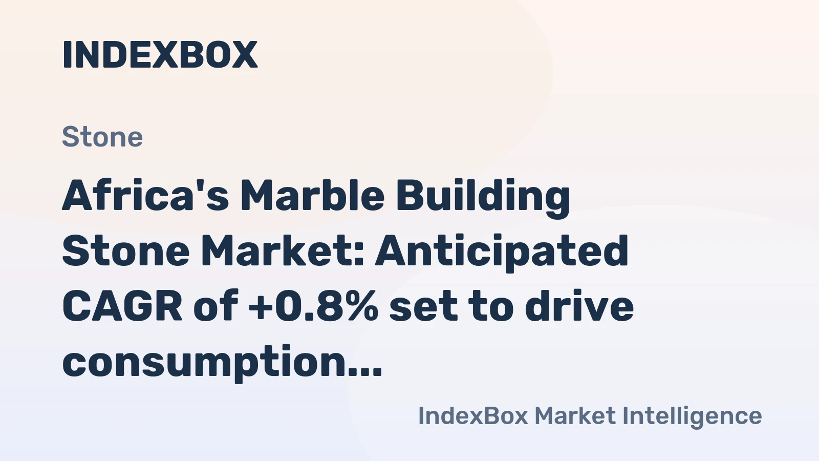 Africa's Marble Building Stone Market: Anticipated CAGR of +0.8% set to drive consumption trends through 2035