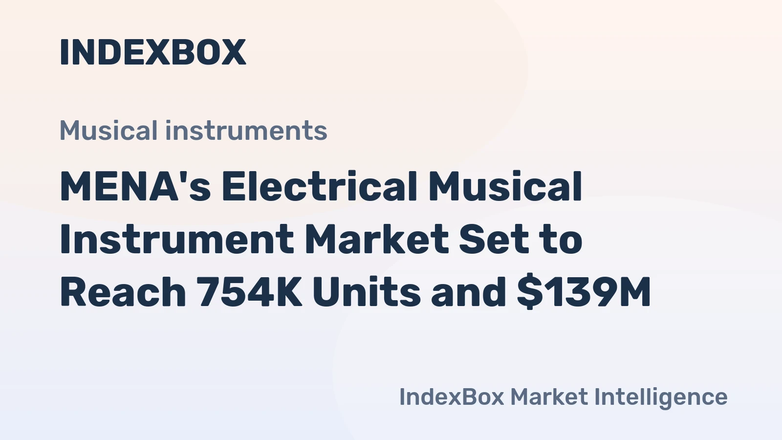 MENA's Electrical Musical Instrument Market Set to Reach 754K Units and $139M