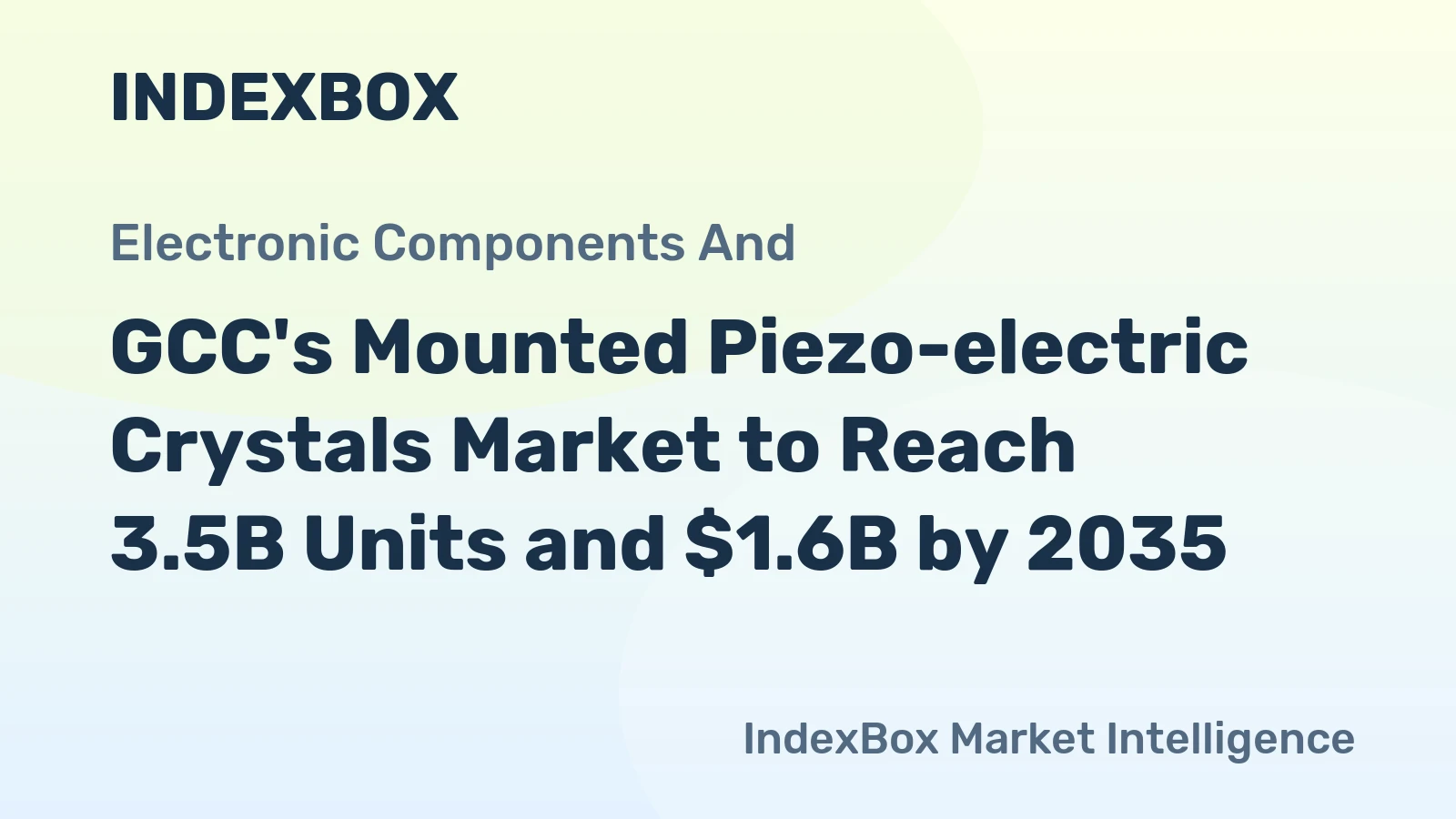GCC's Mounted Piezo-electric Crystals Market to Reach 3.5B Units and $1.6B by 2035